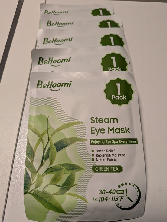 Skincare | Behoomi Self Heating Steam Eye Mask Set 5 Pack Green Tea ...